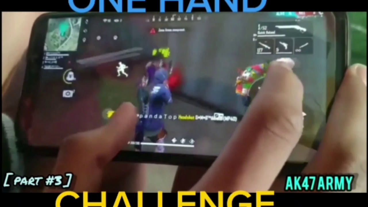 playing with one hand free fire . Ajjubhai94 @total gaming - YouTube