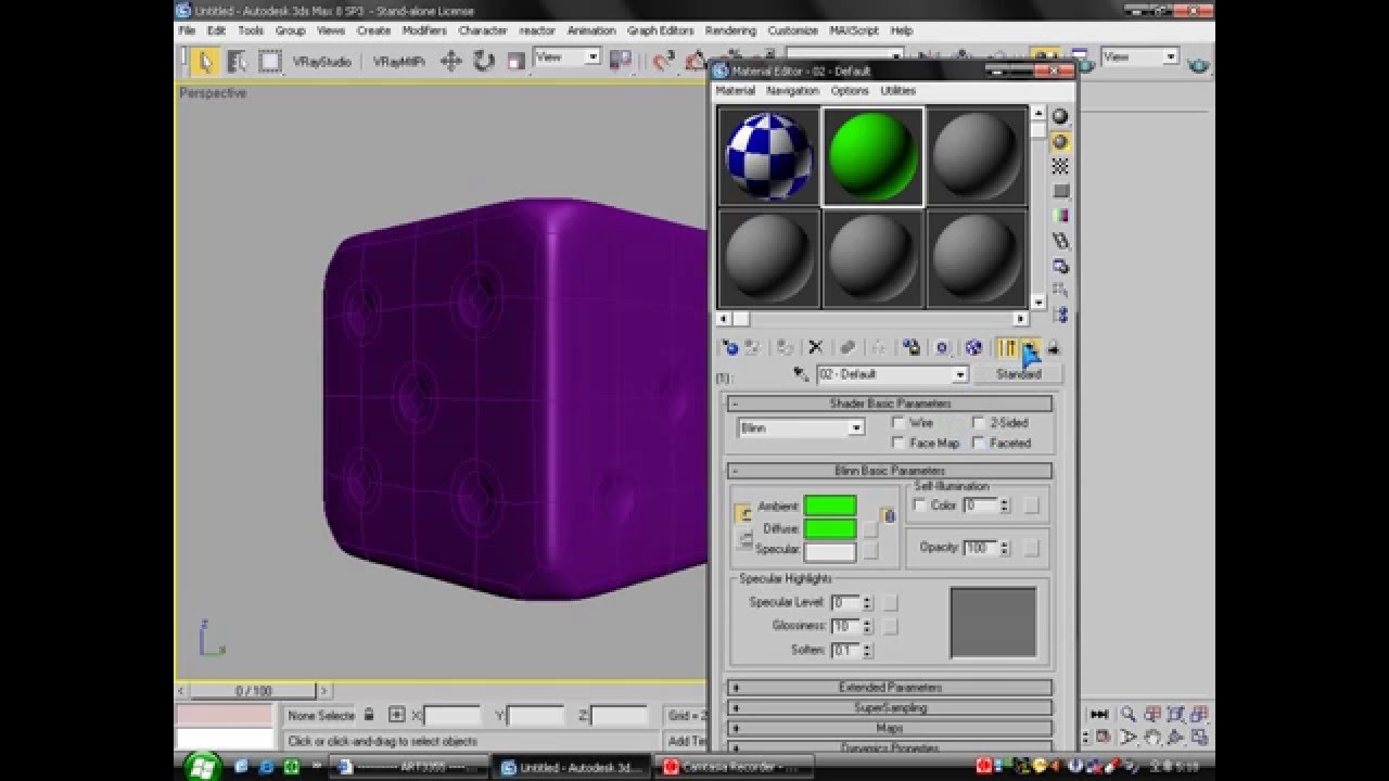 3ds max Editable poly 활용 주사위 만들기. die dice 이승희 - YouTube