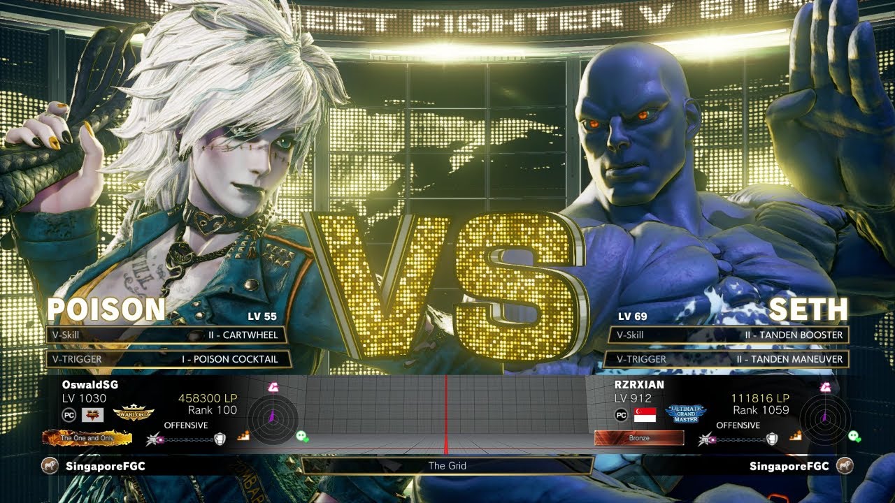 SFV Champion Edition🔥 OswaldSG (Poison) Vs Xian (Seth) 🔥 Online Match's ...