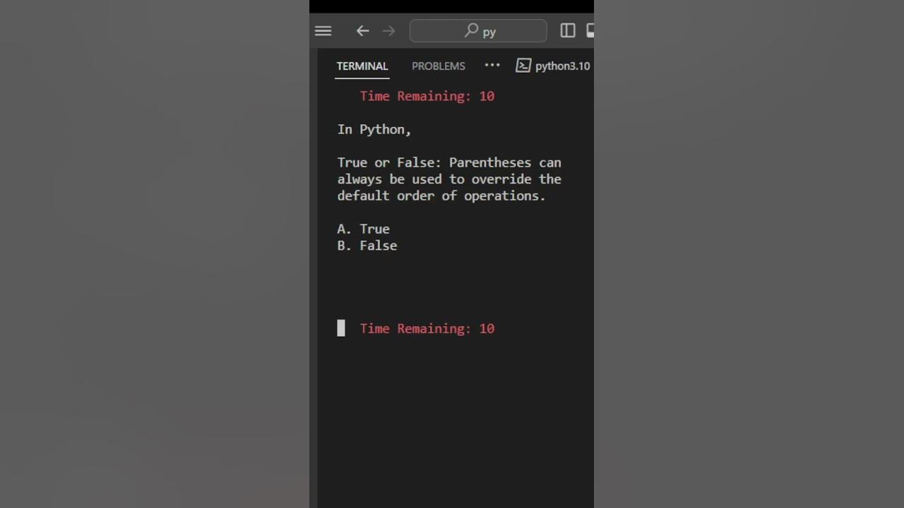 Python Quiz Pythonquiz Pythonoperators Precedence Youtube 3045