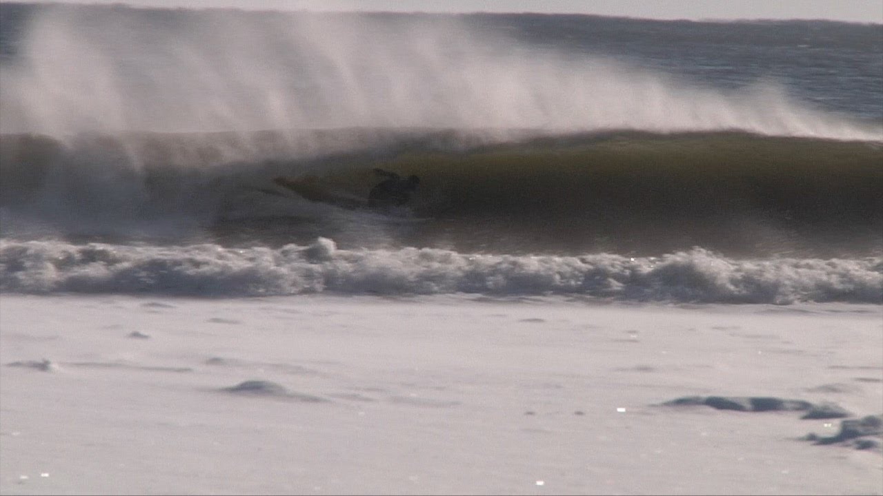 Surfing Spring Lake, NJ 1-8-2017 - YouTube