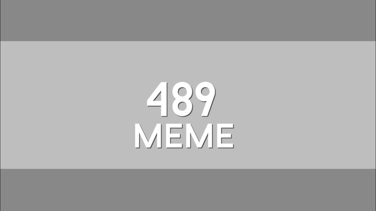 489 MEME ANIMATION - YouTube