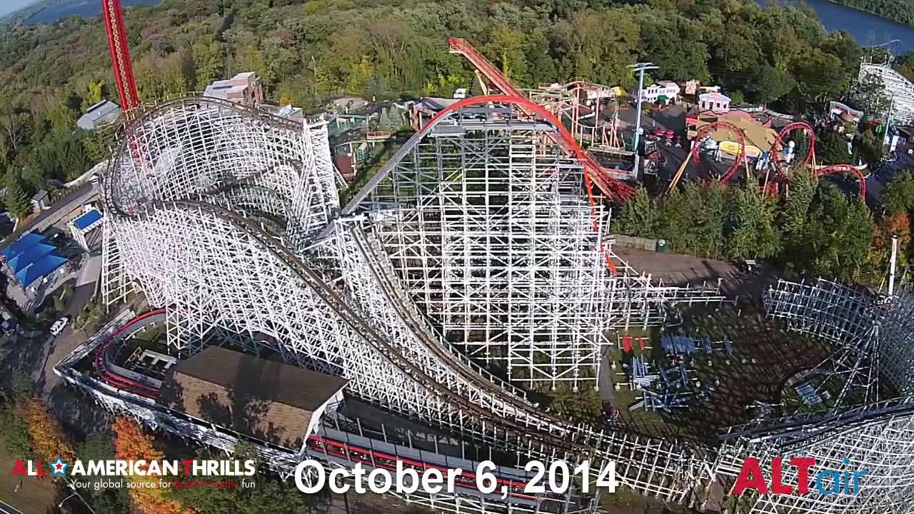 Wicked Cyclone Update #2 from All-American Thrills at Six Flags - YouTube