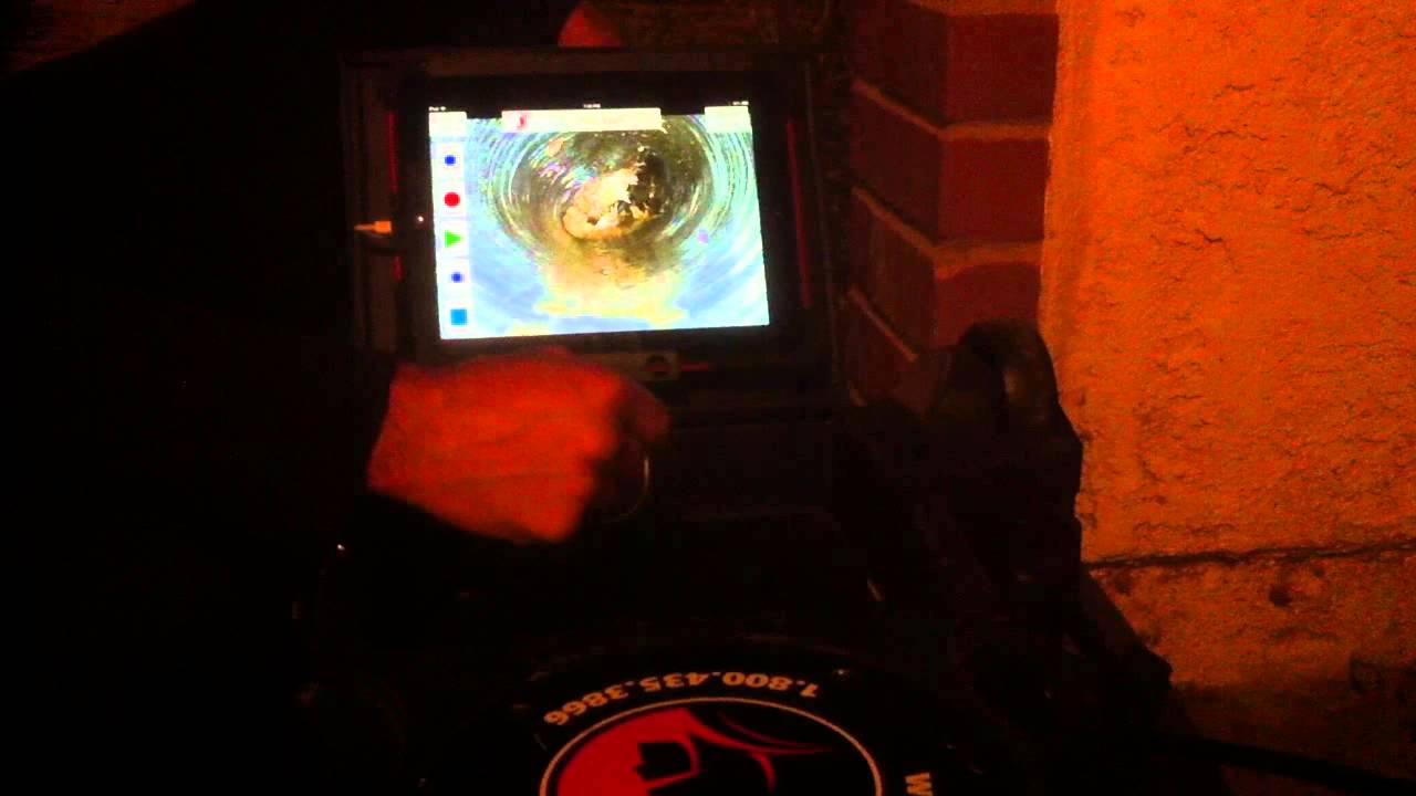 Spartan Tool Sparvision 200 Sewer Auger Camera Tree Roots in Main Drain ...