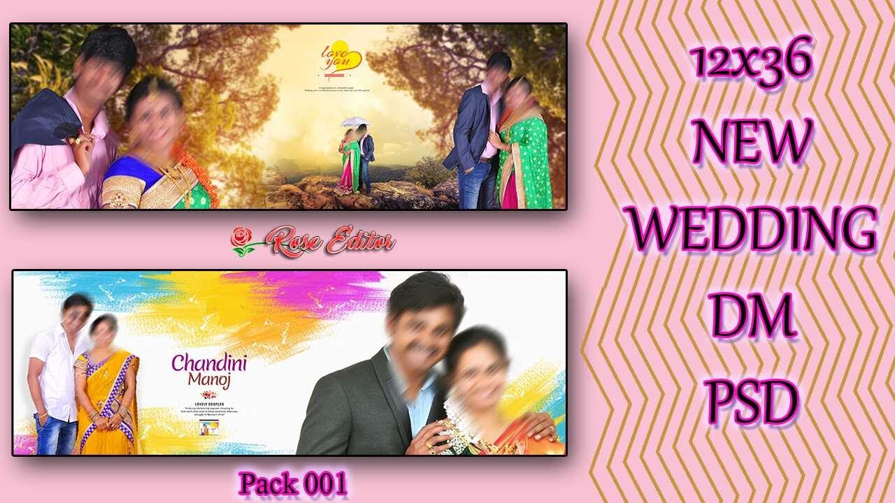 12x36 WEDDING DM PSD by Rose Editor Pack 001 - YouTube