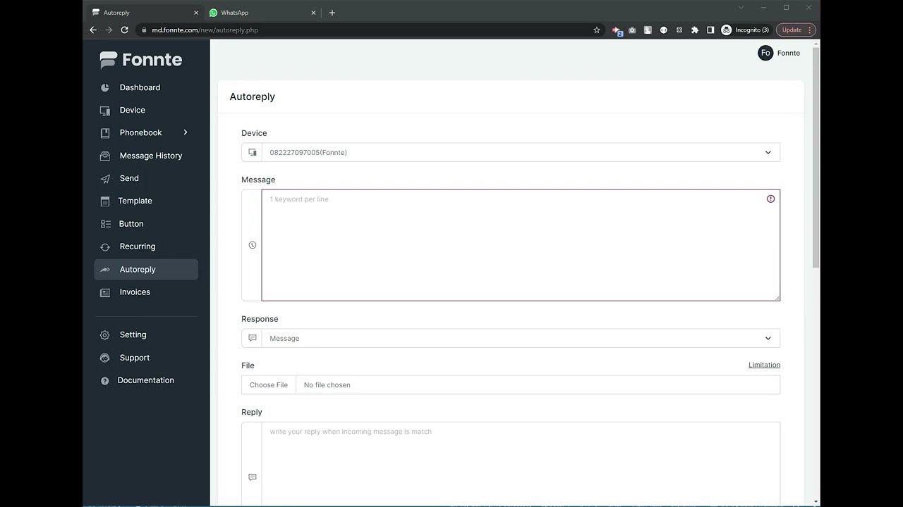 membalas pesan whatsapp dengan button (DEPRECATED) - YouTube