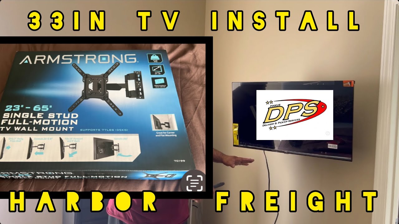 23 to 65 in Armstrong TV Wall mount DIY Harbor Freight. - YouTube