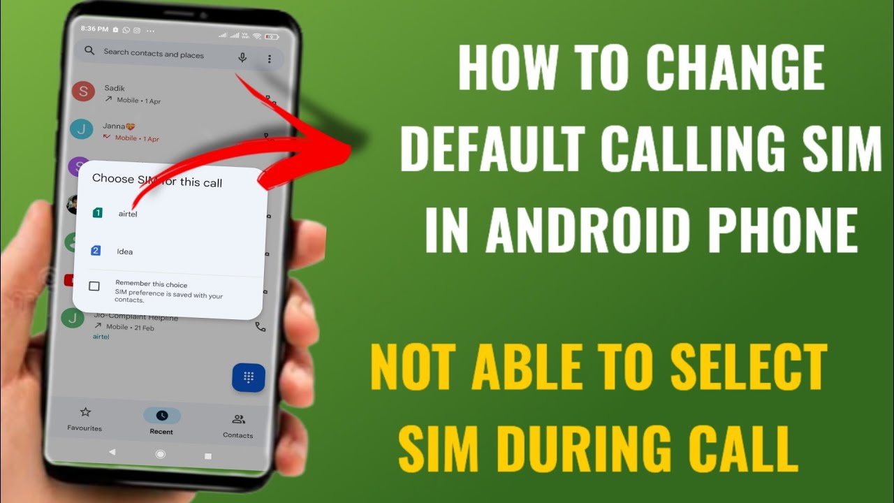 How To Change Default Calling Sim In Android Phone | Ft. Poco | English ...