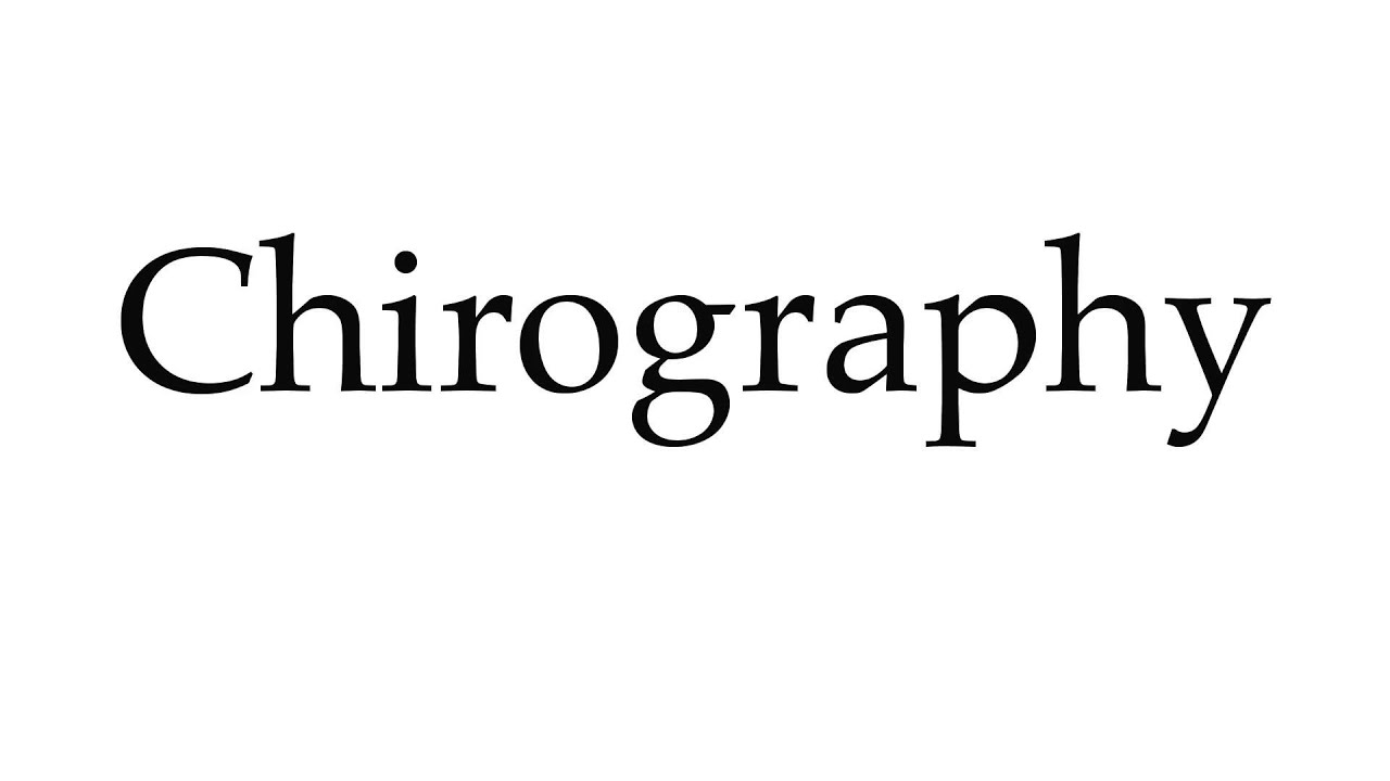 How to Pronounce Chirography - YouTube