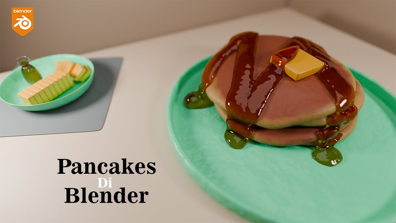 Tutorial cara membuat pancake untuk pemula di blender 4.0.1 - YouTube