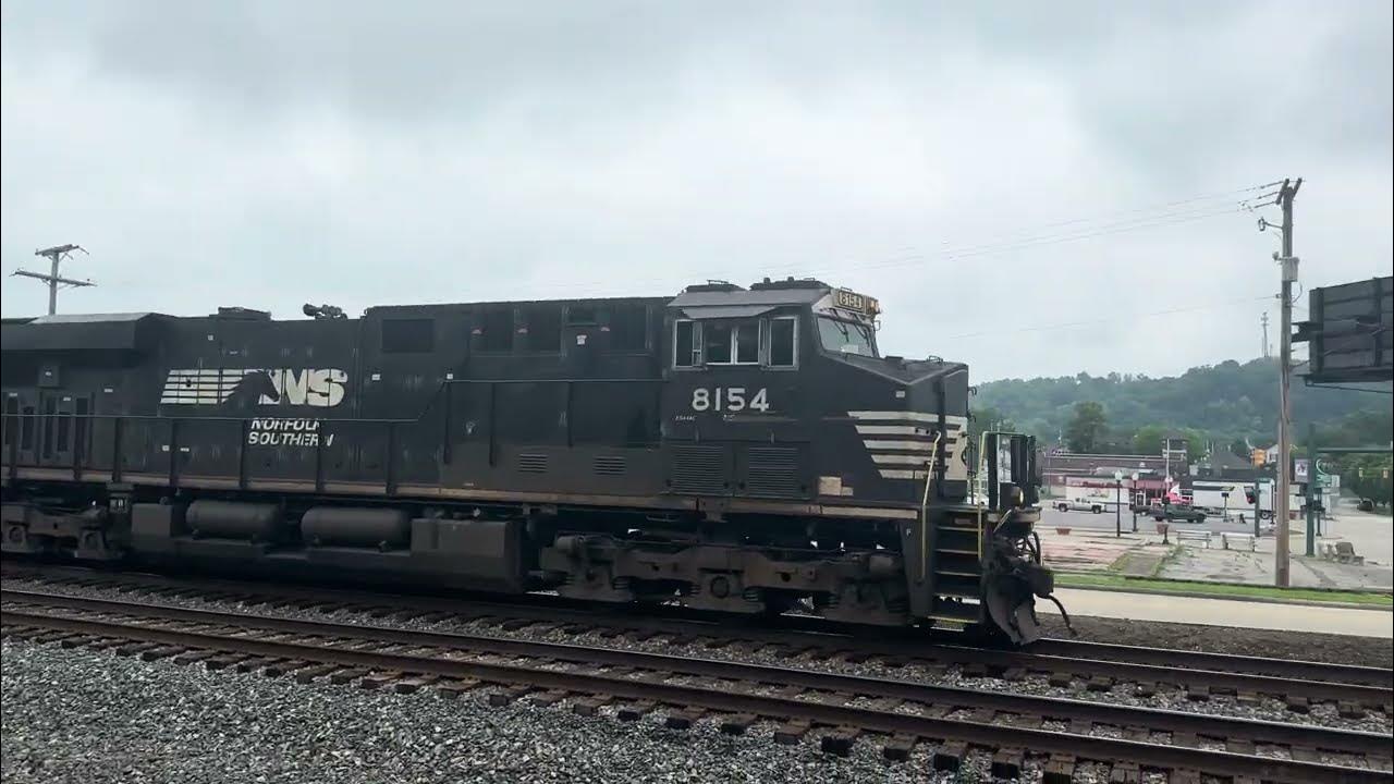NS loaded Coal train led by NS 8154 - YouTube