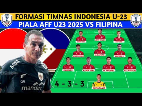 LIVE HARI INI inilah formasi Line up TIMNAS INDONESIA U-23 VS FILIPINA ...
