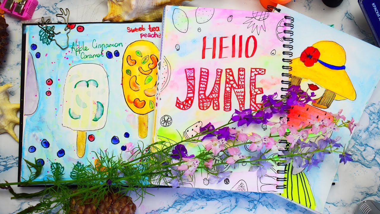 Diy ЛЕТНИЕ ИДЕИ ДЛЯ ЛД СВОИМИ РУКАМИ как оформить разворот к лету Youtube