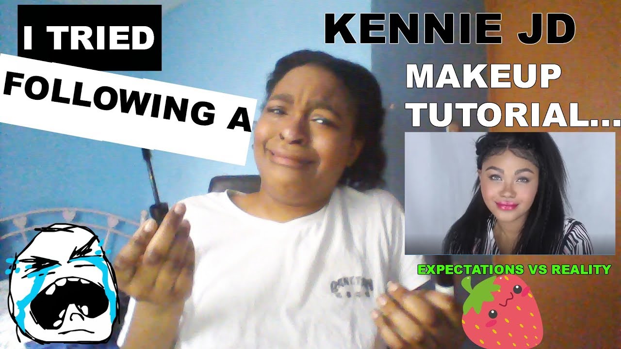 I TRIED FOLLOWING A KENNIE JD MAKEUP TUTORIAL | SHE'S A SNACK I'M A ...