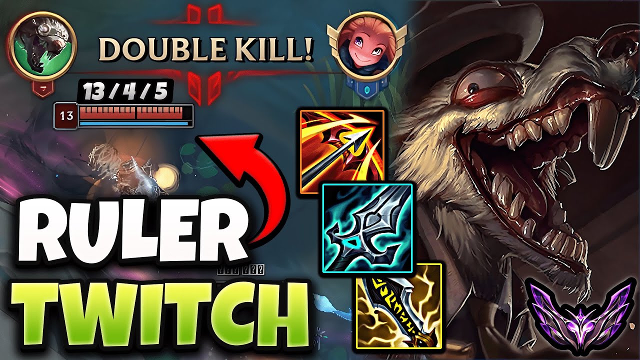 Twitch vs Jinx ADC [ JDG Ruler ] Patch 14.3 Korea Master - YouTube