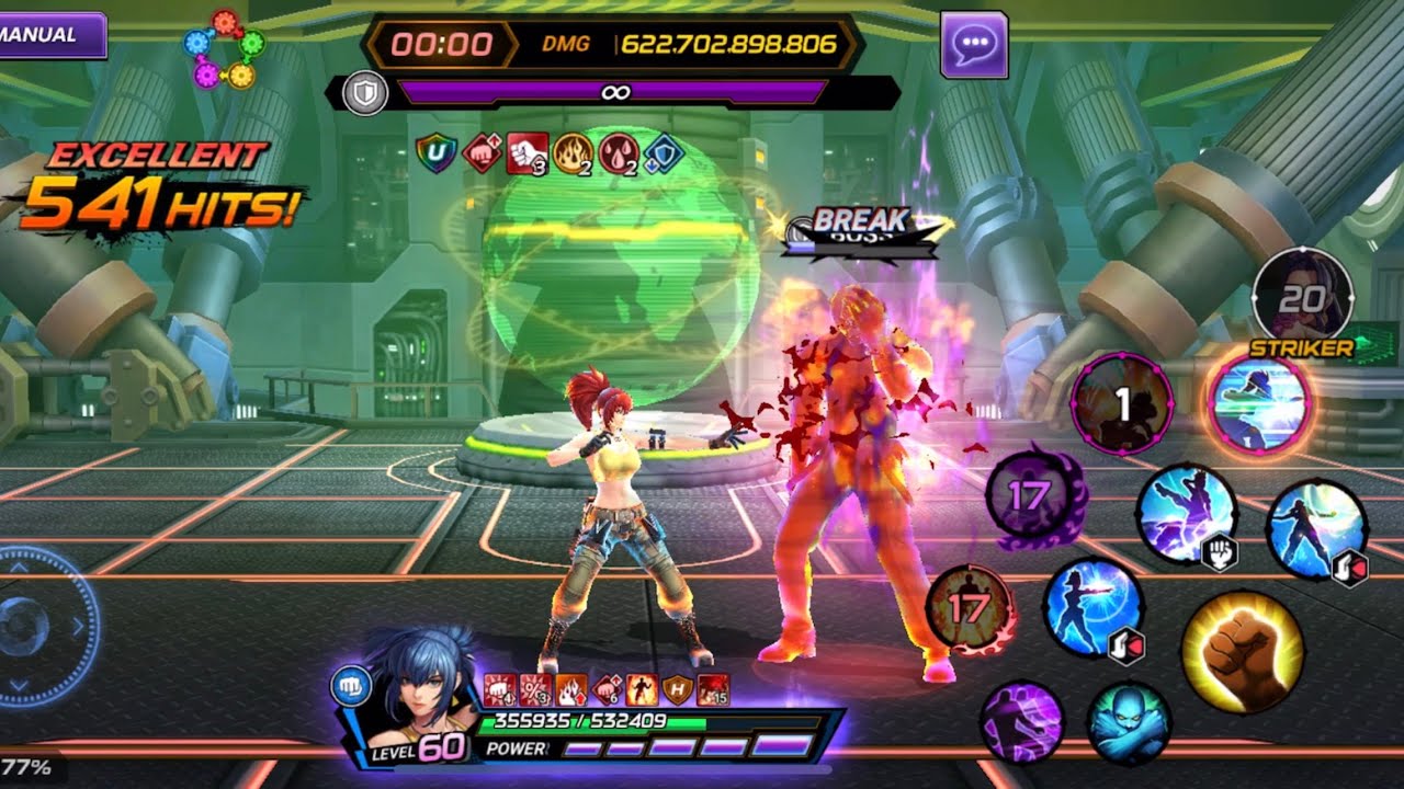 KOF ALLSTAR - KOF XV EX Leona Solo Run Rugal Hard Mode 622B DMG - YouTube