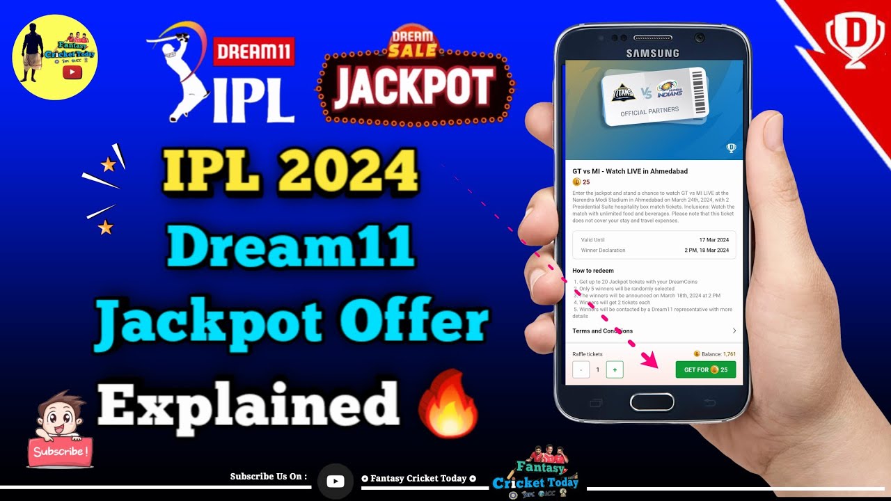 🥳IPL 2024 Jackpot Offer Explained | Win Match Ticket | How to reedem ...