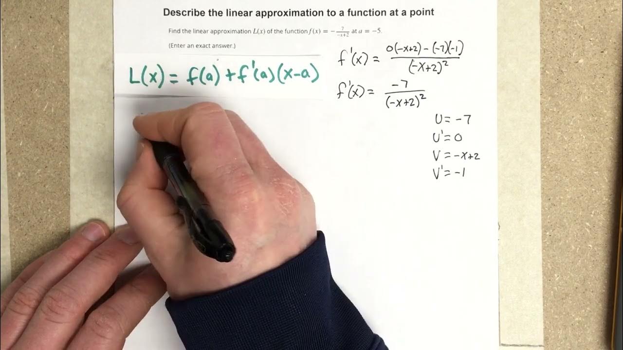 Describe the linear approximation to a function value at a point - YouTube