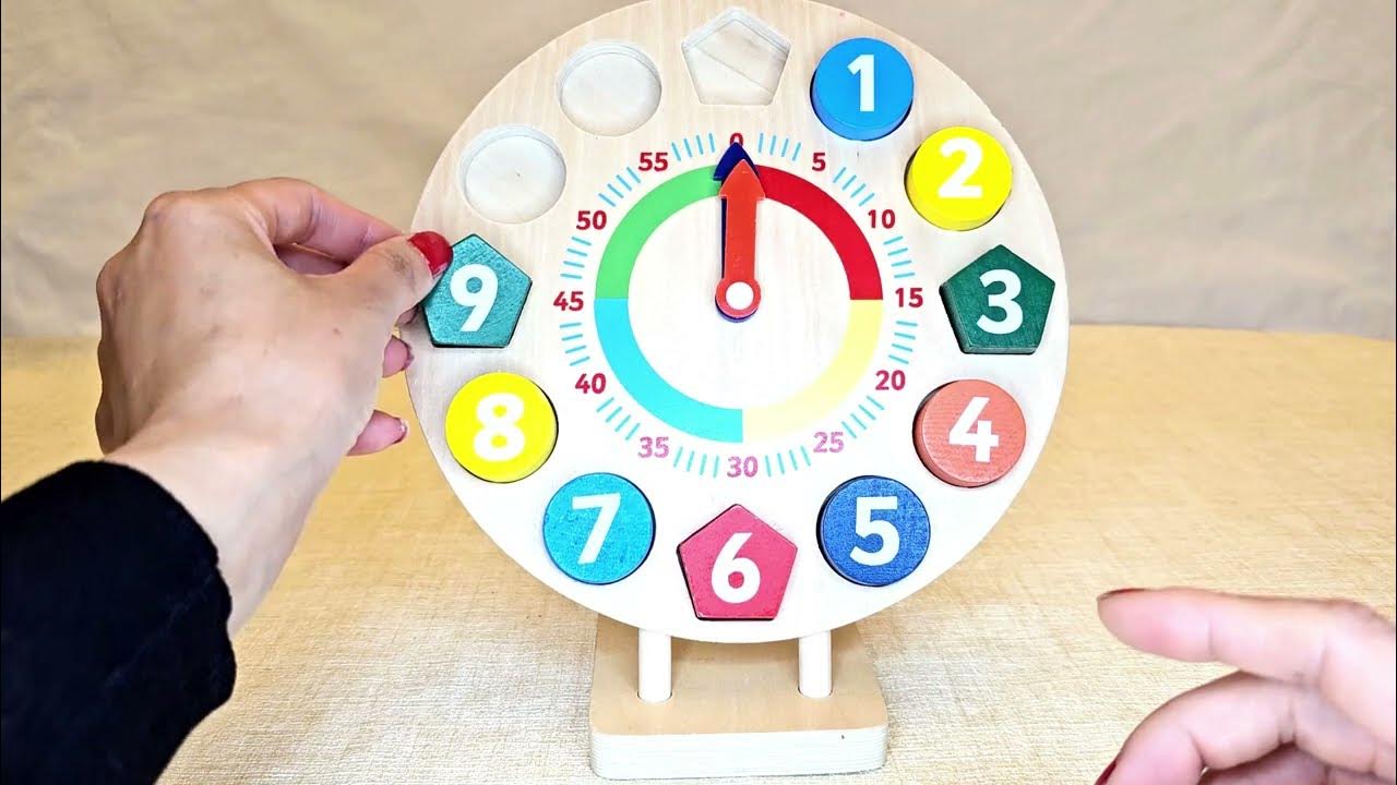 Lets Learn Numbers on a Clock. Spelling Numbers, Shapes & Colours. Best ...