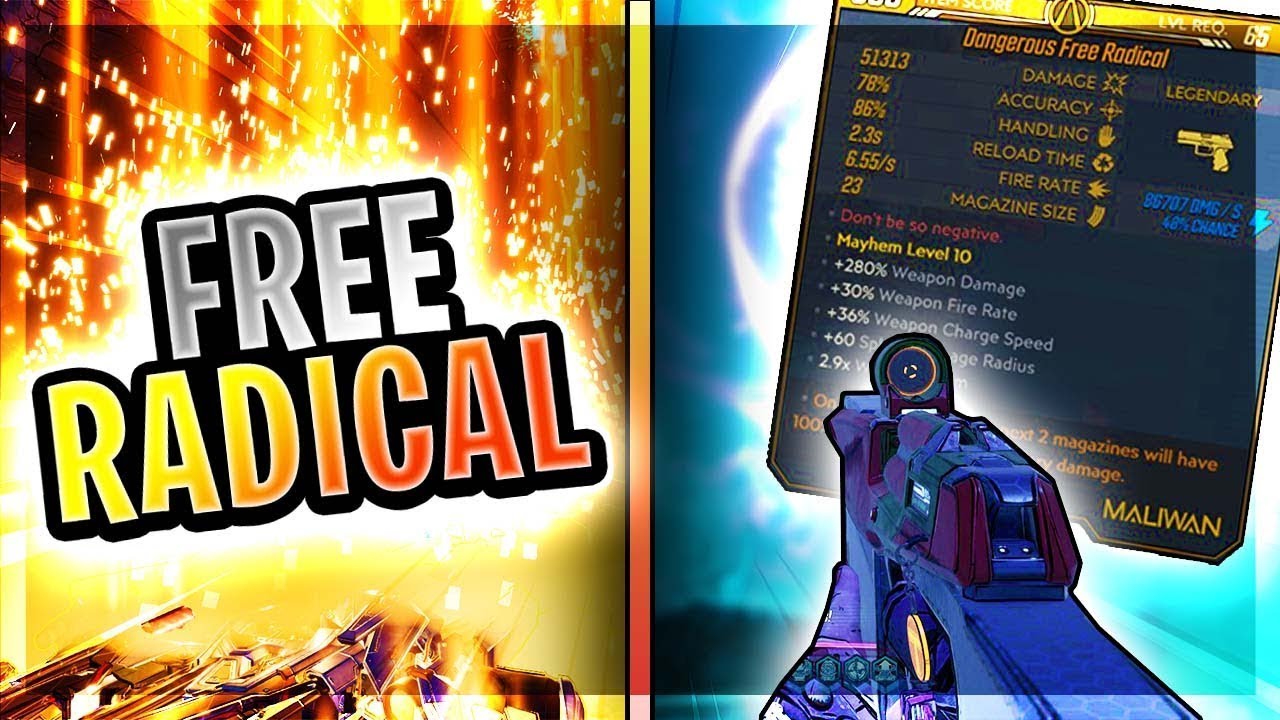 Borderlands 3: FREE RADICAL LEGENDARY WEAPON FARMING AND REVIEW GUIDE ...