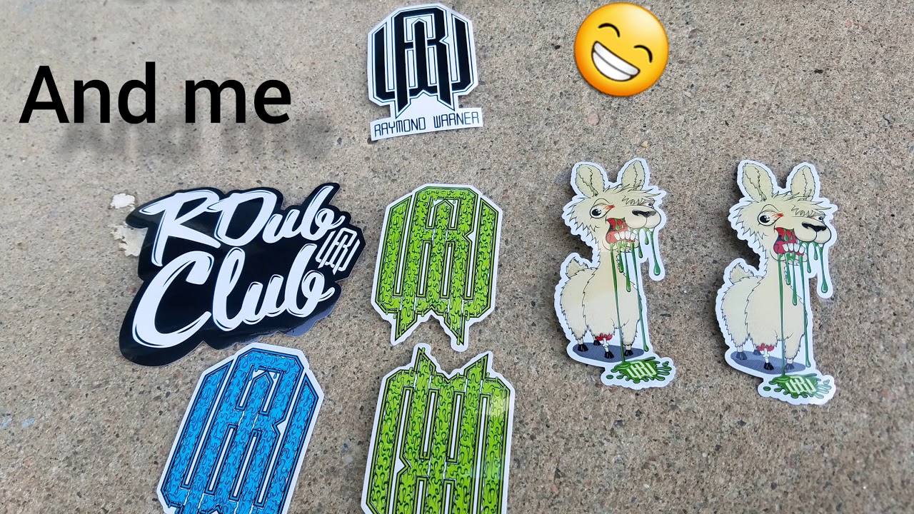 Got raymond Warner stickers!!!!! - YouTube