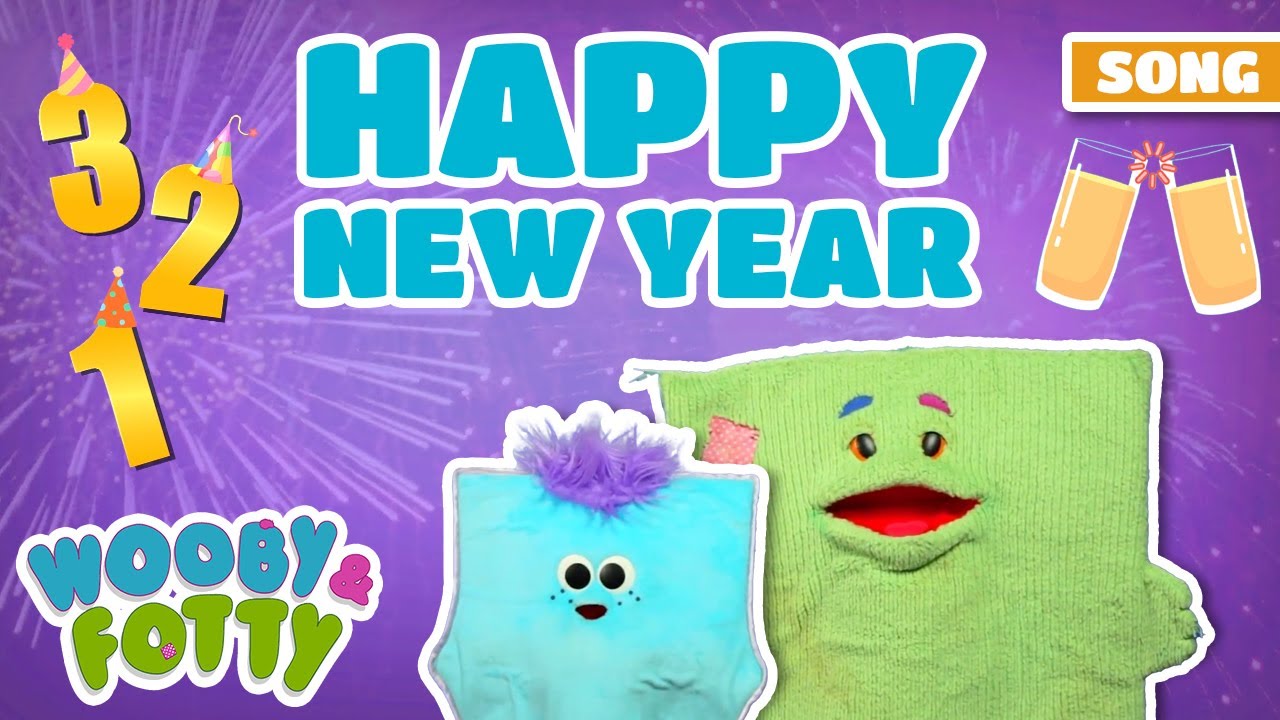 Happy New Year Song for Kids! Wooby & Fotty | Music for toddlers - YouTube