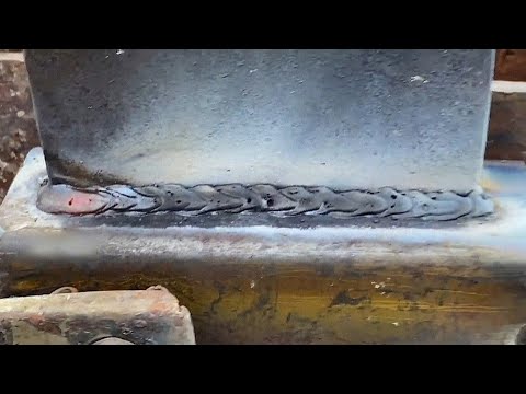 how to weld thin metal to iron plate position T - YouTube