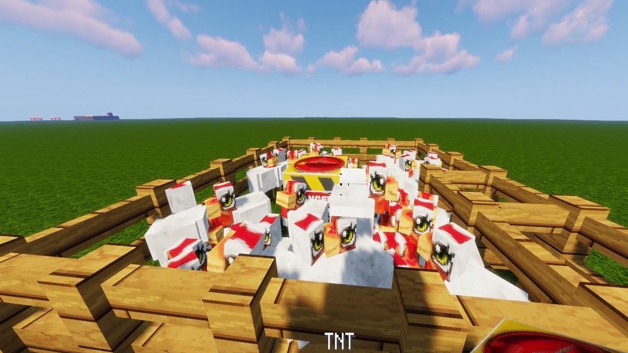 Realistic Minecraft Chicken Explosion - YouTube