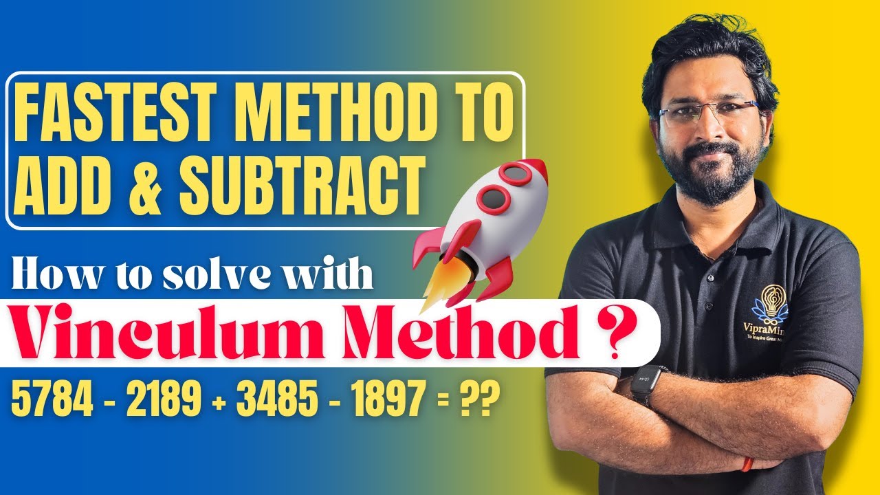 Fastest Addition & Subtraction | Vinculum Method 🧠⚡ | Vedic Maths Speed ...