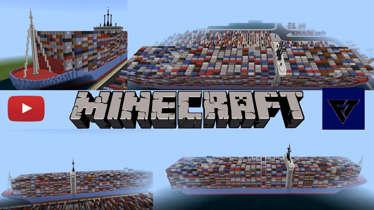 Construction of the largest cargo ship on Minecraft part5 Final - YouTube