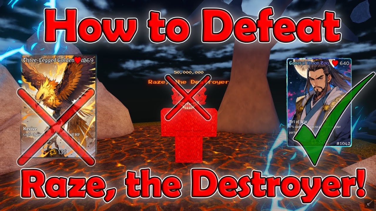 How to Defeat Raze, the Destroyer! Card RNG | ROBLOX - YouTube