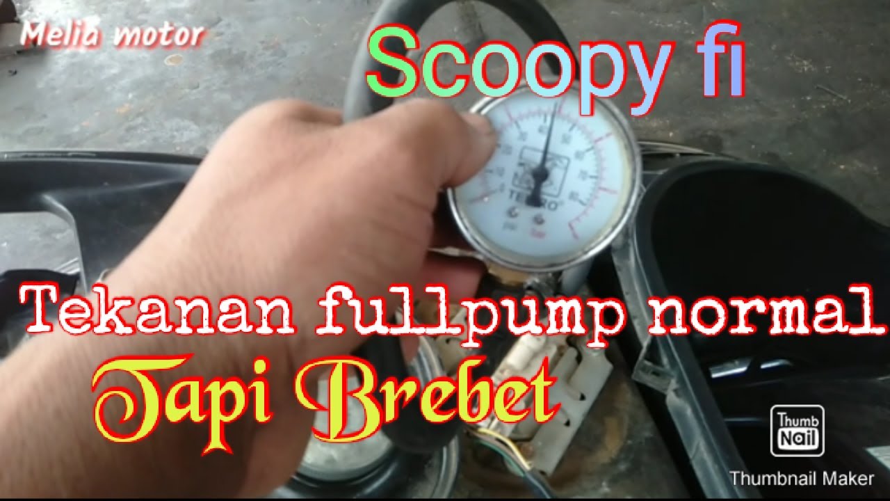 Scoopy fi brebet Tekanan fullpump normal injektor bagus - YouTube