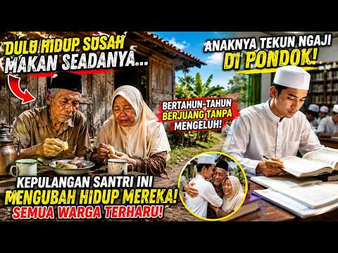 Rela Hidup Miskin & Jual Sawah Demi Mondok Anaknya😭 Kepulangan Santri Ini Bikin Satu Desa Terharu❗❗