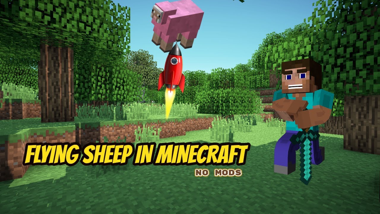 Flying Sheep In Minecraft ( NO MODS) - YouTube
