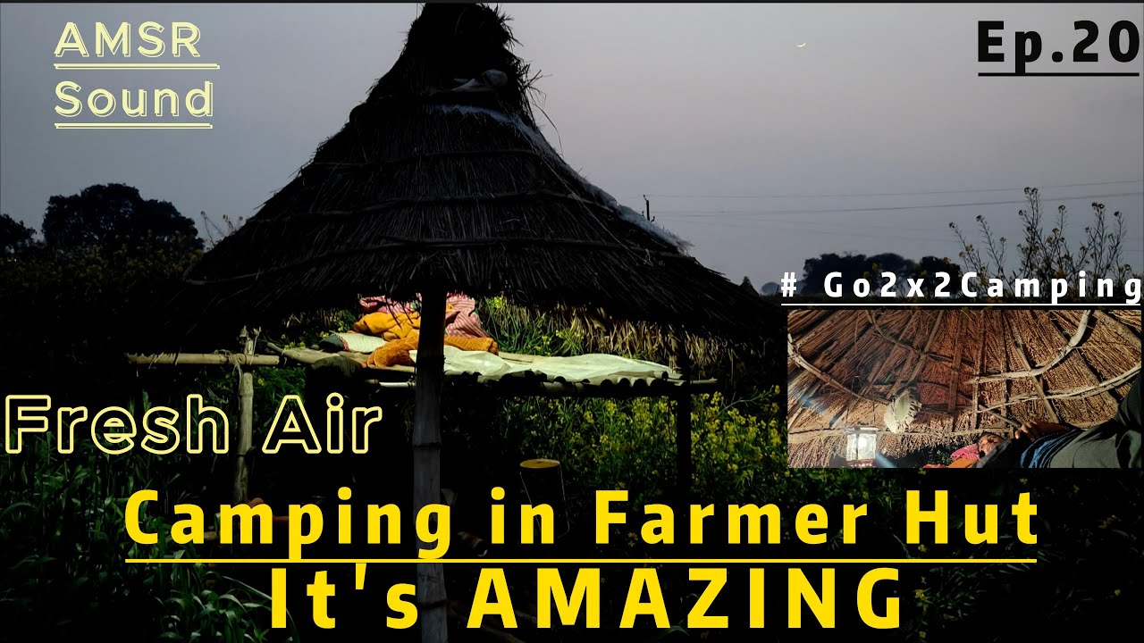 Camping on Middle of Farming Land || Cooking Fresh Vegitable ...