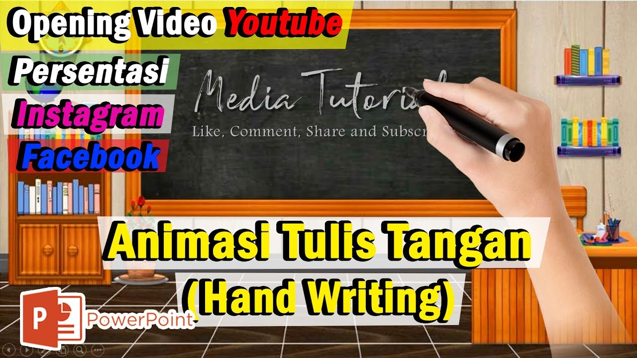 Cara membuat Video Animasi Tangan Menulis Dengan Ms. Power Point|Hand ...