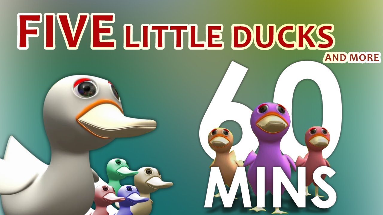 Five Little Ducks | 3D Animation Rhymes | Children Cartoon Songs ...