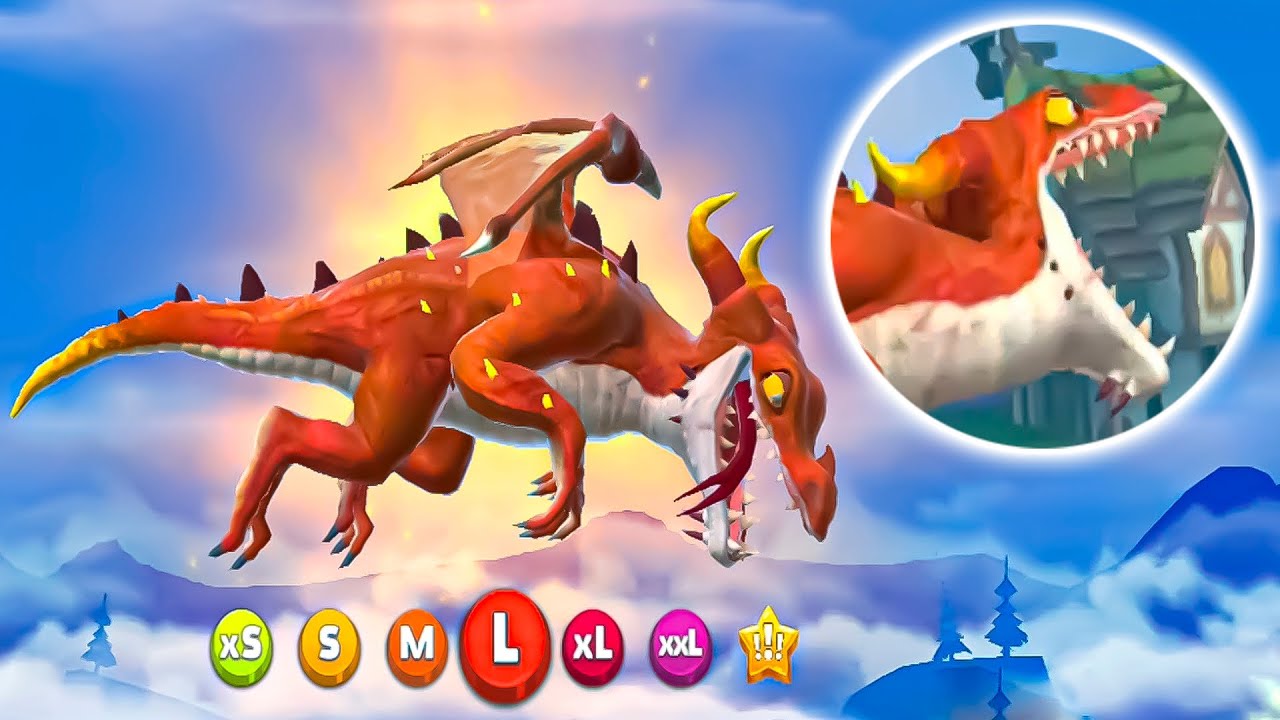 BLAZE DRAGON 🐉 FULL BOOST | New Skin Mod All Dragons Unlocked | Hungry ...