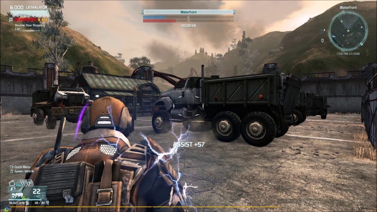 Defiance Gameplay 1/1/2018- Waterfront- Capture And Hold PVP- pc - YouTube