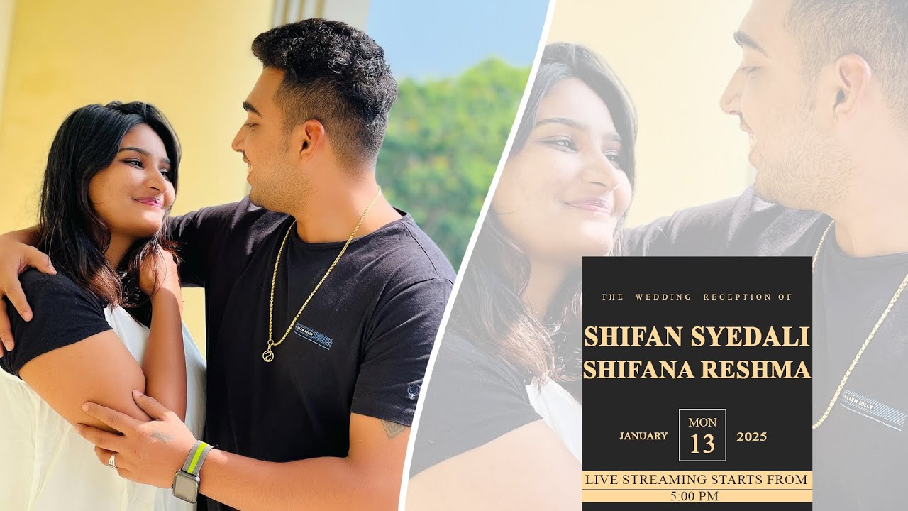 Shifan Syedali & Shifana Reshma || Wedding Reception (Live streaming ...