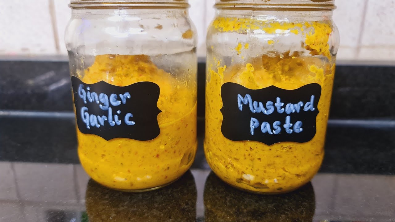 How To Store Ginger Garlic Paste & Mustard Paste For Long Time - YouTube