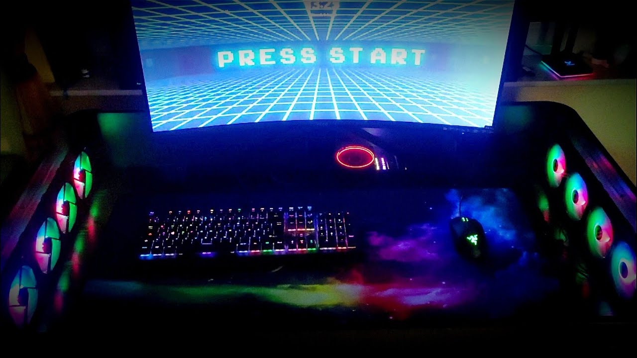 building a PC INSIDE a DESK - YouTube