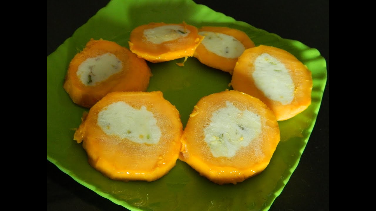 Summer Special Mango Pista Kulfi | Kulfi Stuffed in Fresh Mango - Food ...