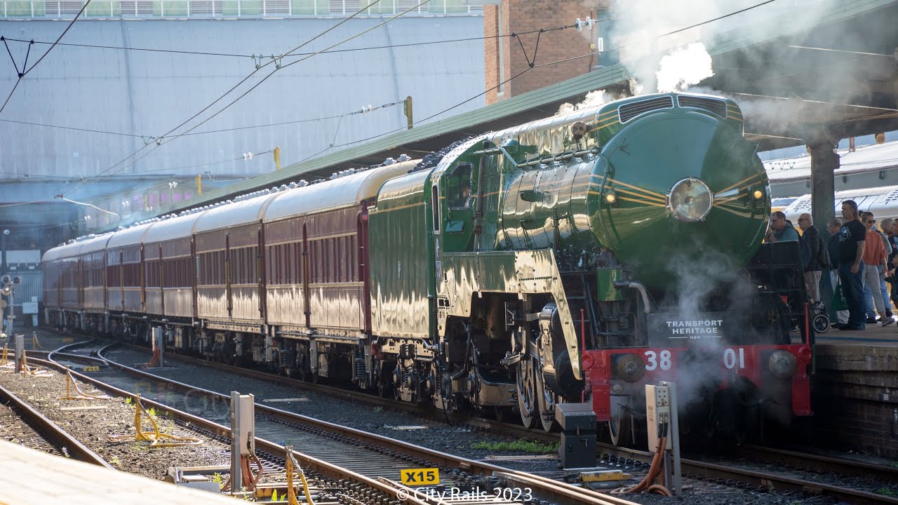 (Sydney) Legend of Steam Locomotive 3801! Various angle & places - YouTube