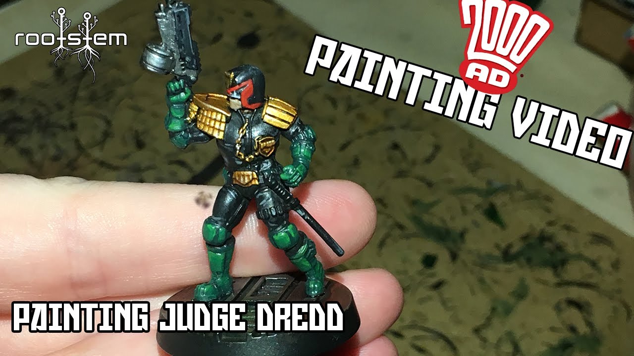 Painting Judge Dredd, 28mm Figure - YouTube
