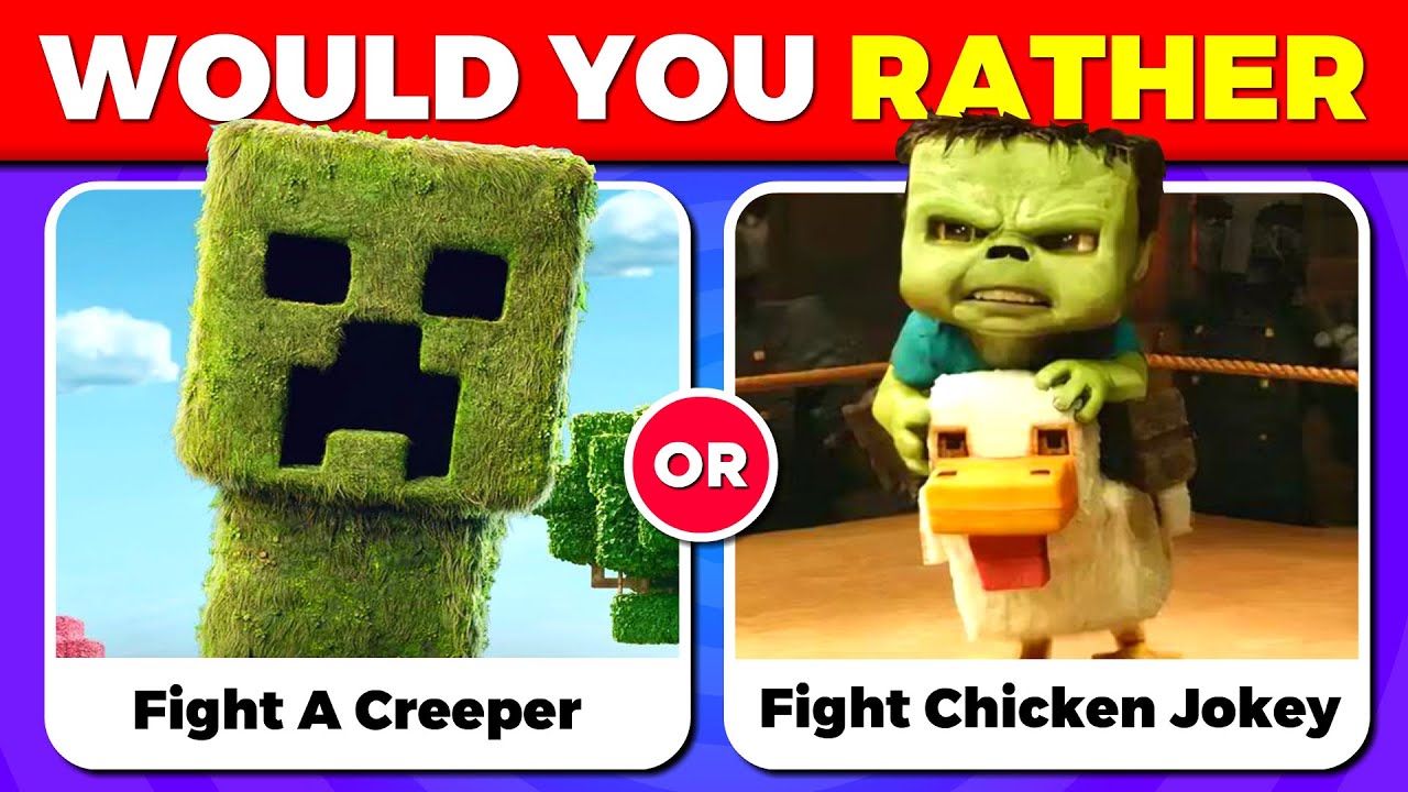 Would You Rather..? Minecraft Movie 2025 🧟🐔🎬 Minecraft Movie Quiz ...