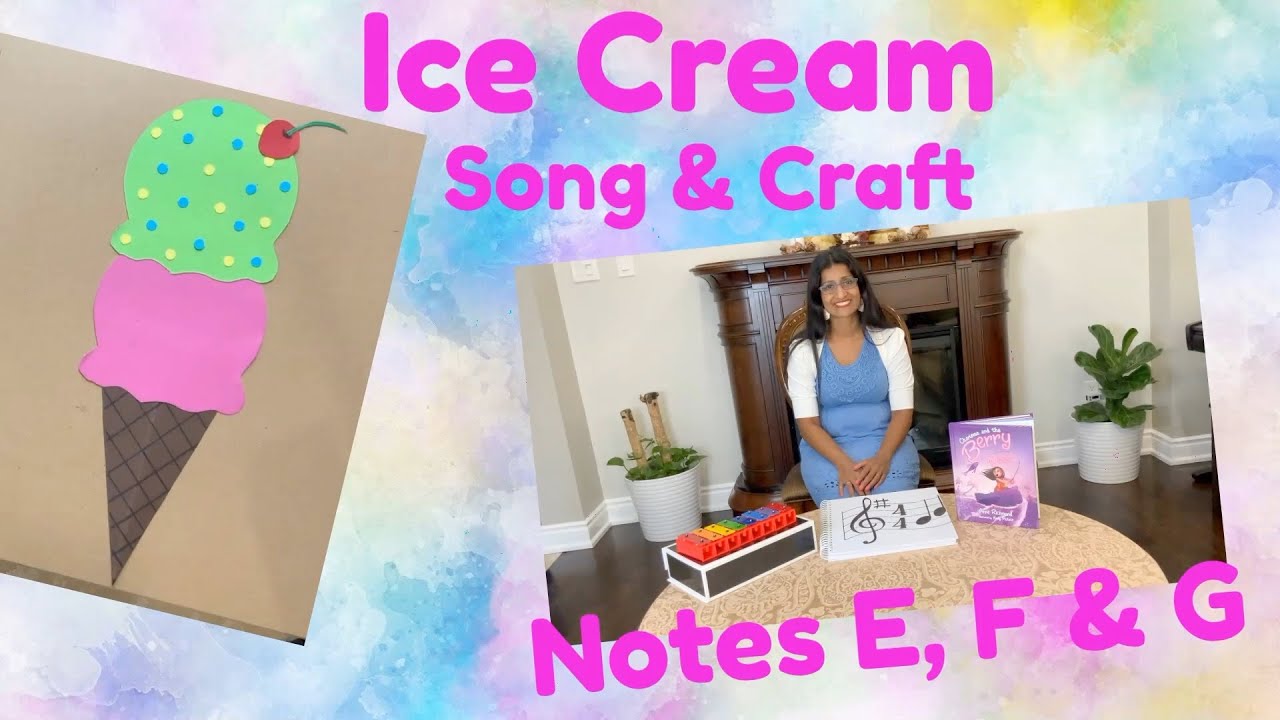Treble Clef E, F & G/Ice Cream Song & Craft /September 3rd Week/#35 ...