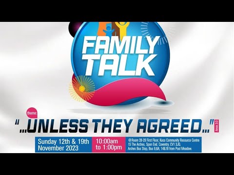 Unless They Agreed. Amos 3:3. (Family Talk Week 1) - YouTube