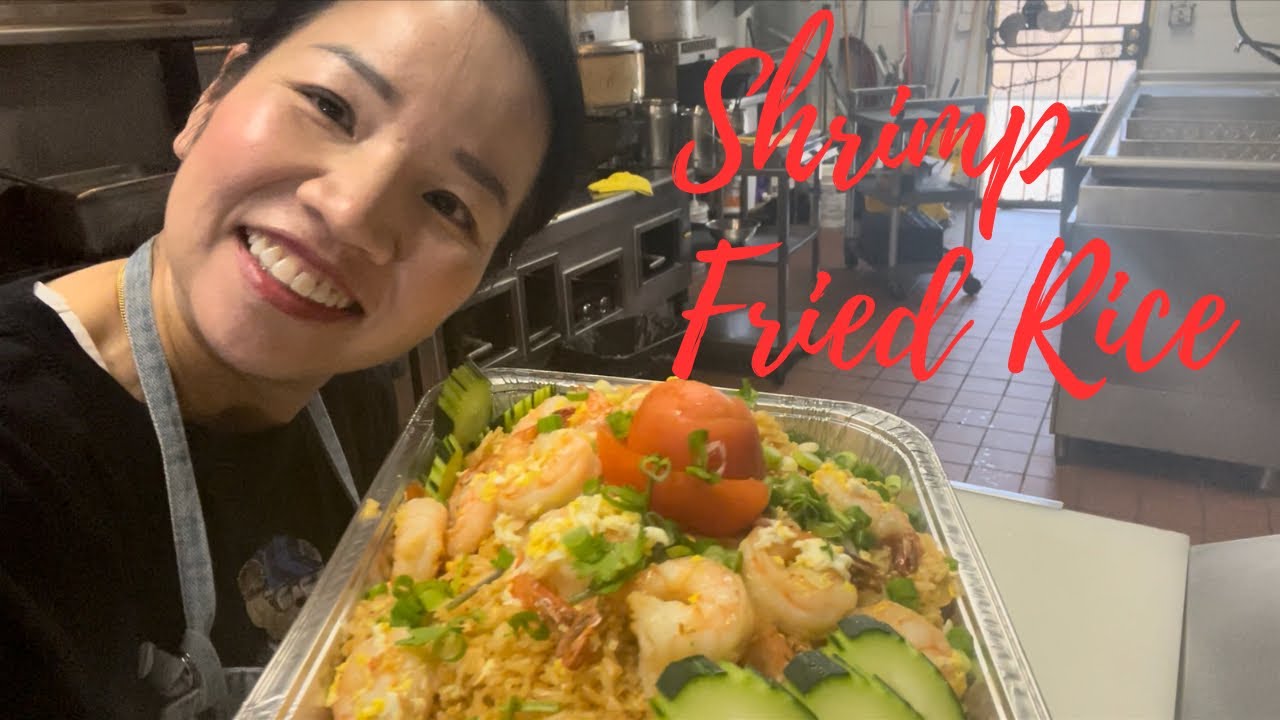 How to make Shrimp Fried Rice Party Tray by Chef Koi #koi #streetfood # ...