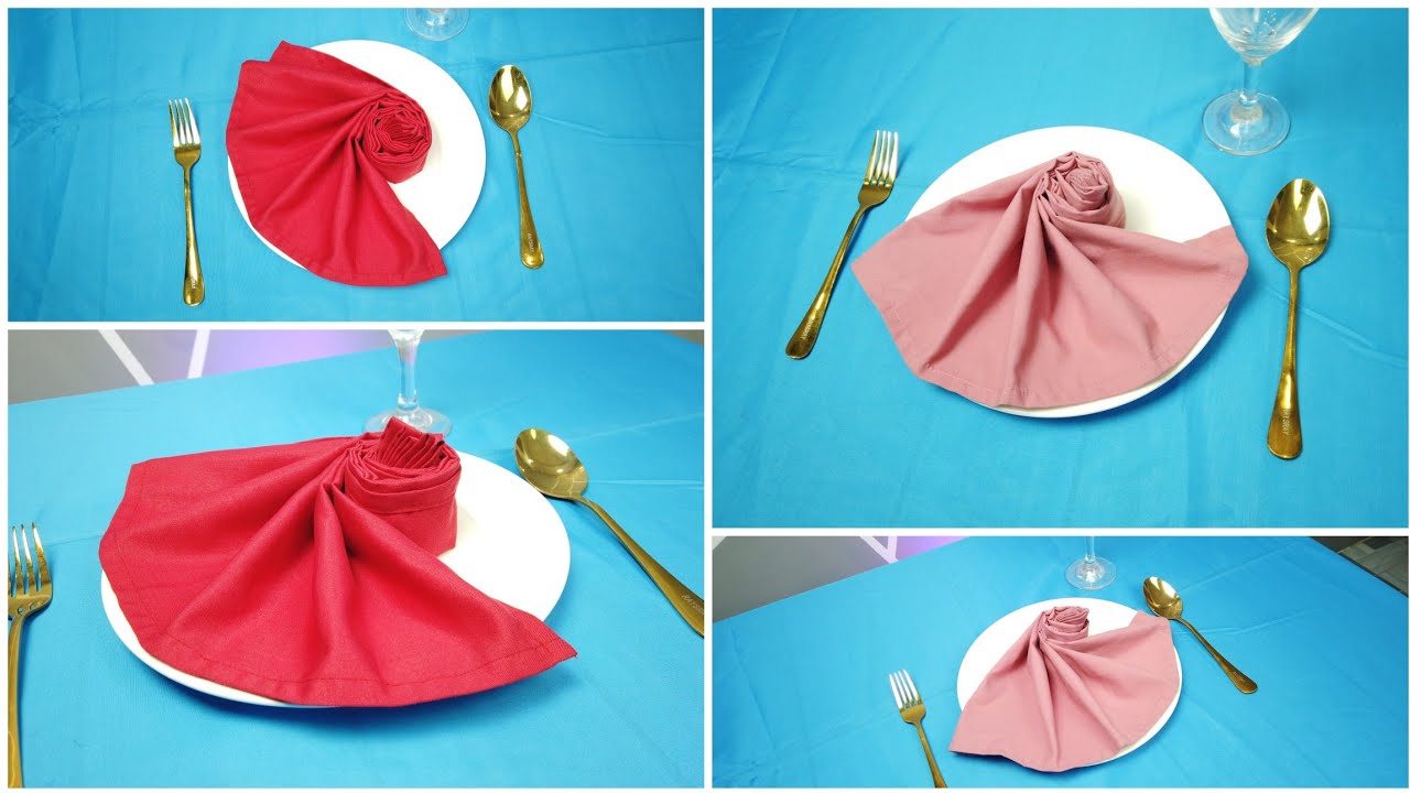 DRAMATIC FAN DESIGN NAPKIN FOLDING - YouTube